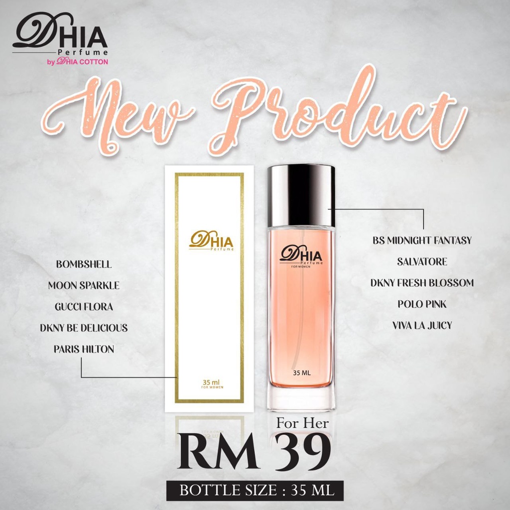 DHIA PERFUME FOR HER by DHIA COTTON😍 MINYAK WANGI MESRA WUDHUK🎉 Eu De ...