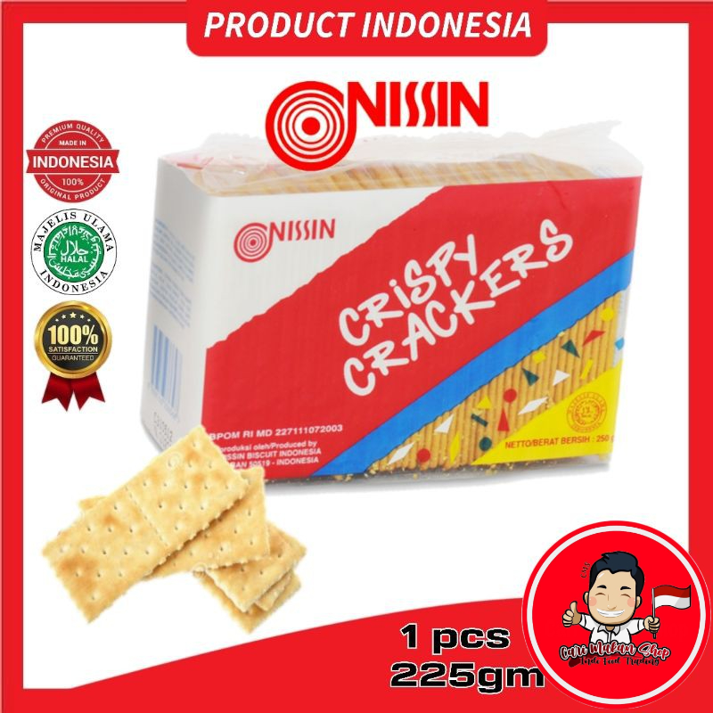 Nissin Crispy Cracker, Biskut Crispy 225gm 🇮🇩 Biscuit Indonesia lemonia ...