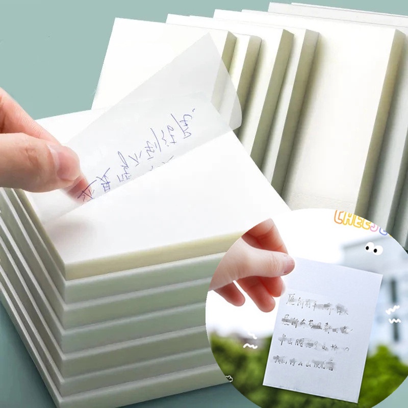 PET Transparent Sticky Notes Perspective Waterproof & Clear Post-it ...