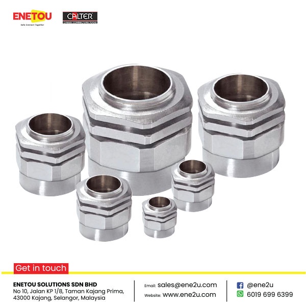 CALTER CABLE GLAND SIZE 20MM - 32MM (NICKEL PLATED) THREADS | Shopee ...