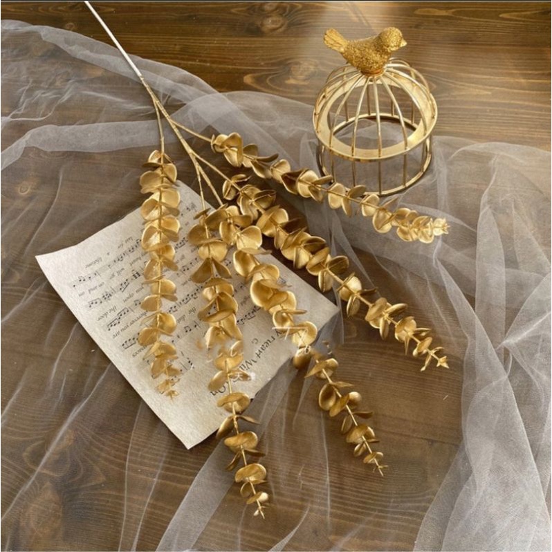 ARTIFICIAL GOLD LEAVES/新年装饰/发财果 /Daun Kipas Kering/daun/hiasan pelamin ...