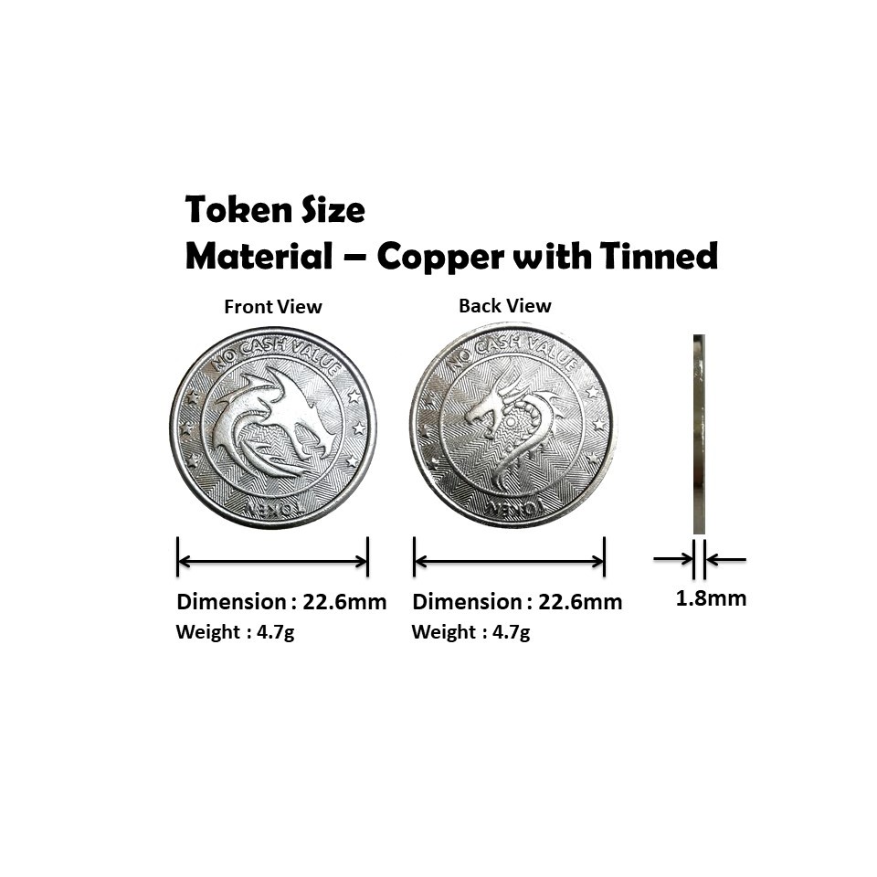 Token (Full Copper) - Laundry/Dobi,Vending Machine,Water Dispenser ...