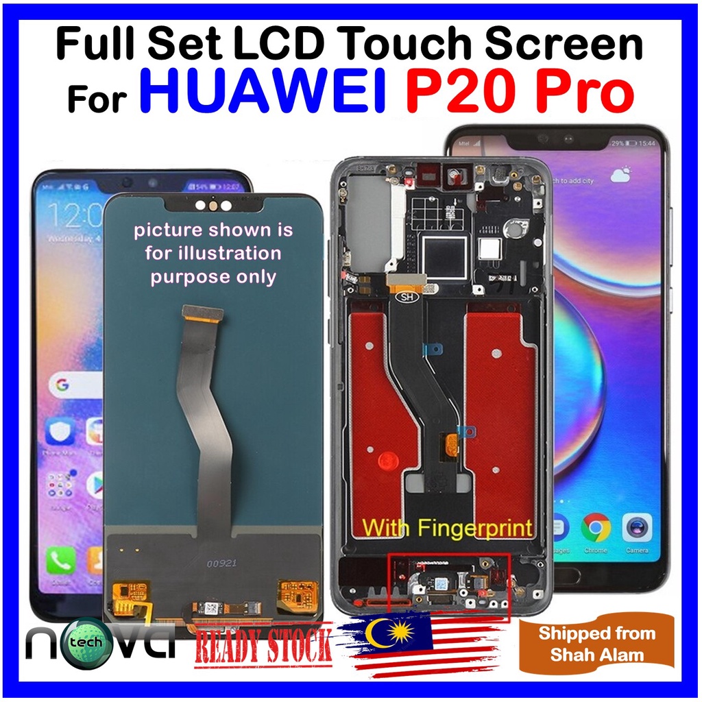 (+ Frame) NGS Brand OLED Full Set LCD Touch Screen Fit For HUAWEI P20 ...