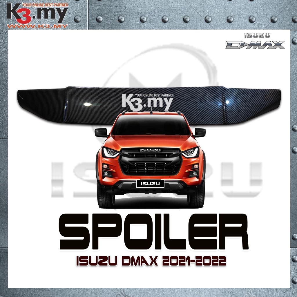 Isuzu Dmax D-max X-terrain 2020-2022 4X4 ABS Carbon Rear Spoiler (Small ...