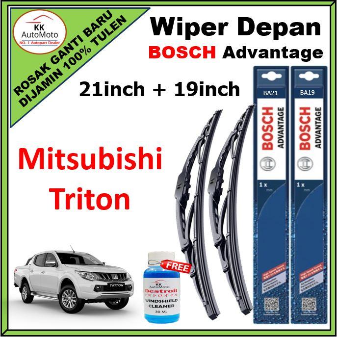 1 pasang - Mitsubishi Triton Wiper - Front Bosch Advantages Wiper Depan ...