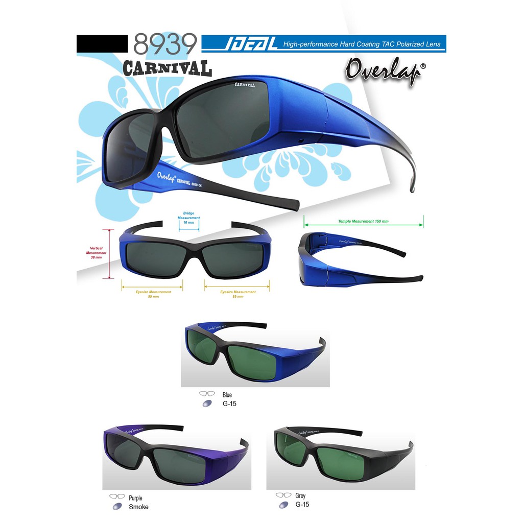 Ideal 8939 Unisex's High-Performance Hard Coating TAC Polarized Lens ...