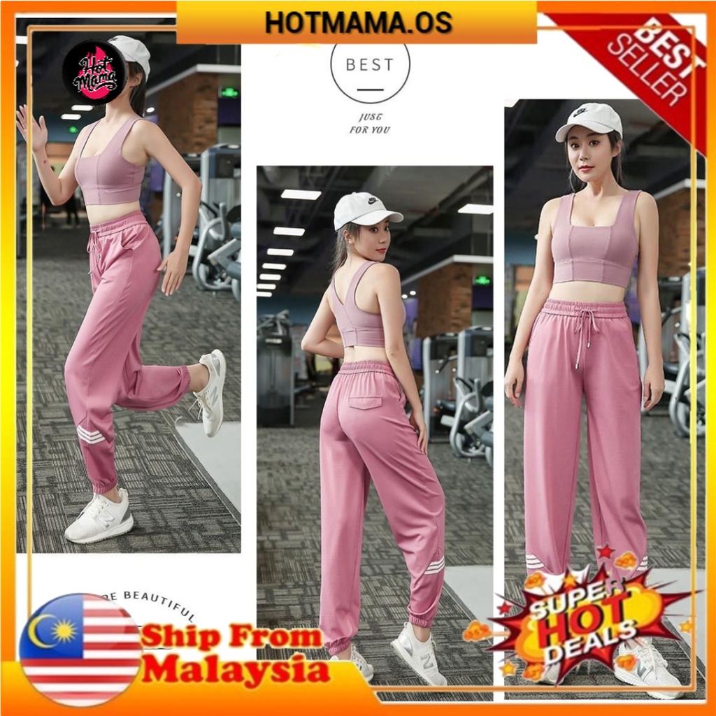 Plus Size Seluar Sukan Wanita Running Jogging Gym Fitness | Shopee Malaysia
