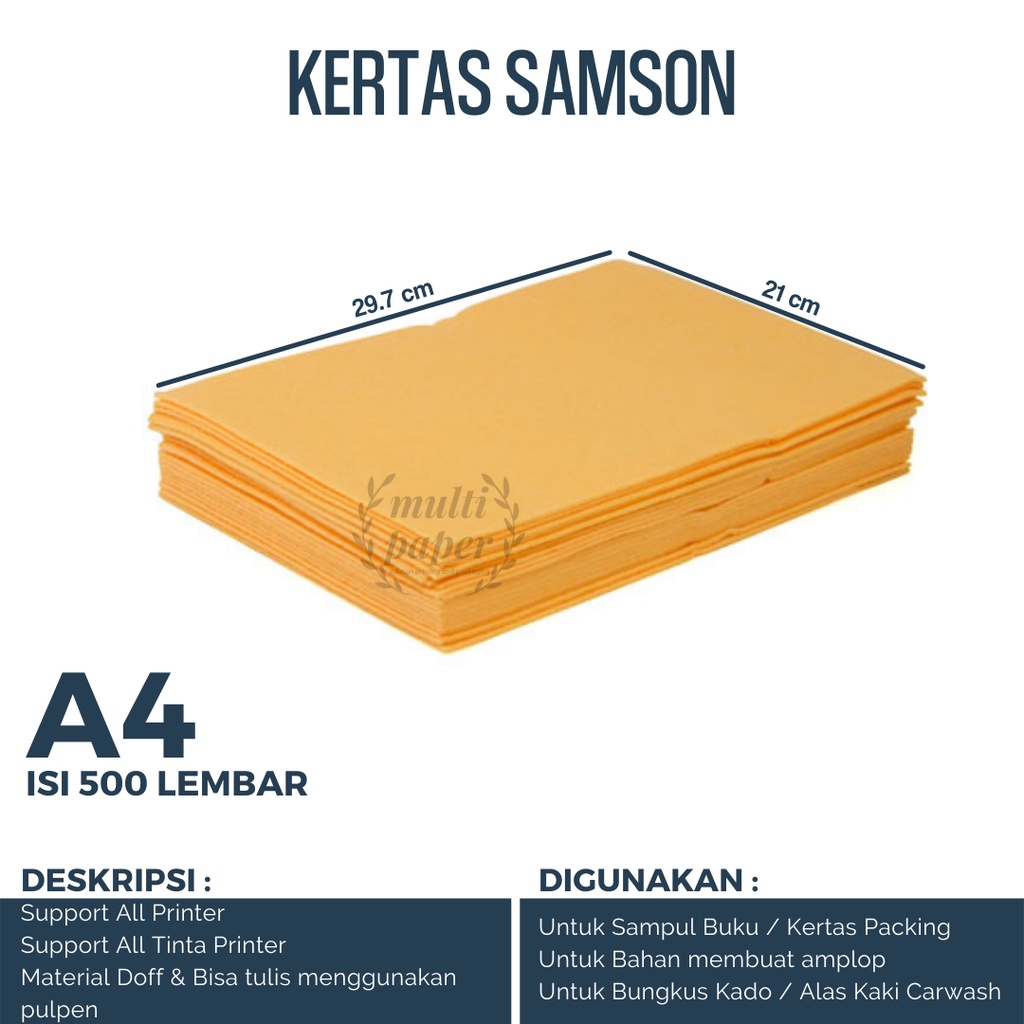 Samson Brown A4 Paper 500 Sheets/Samson A4 Paper | Shopee Malaysia