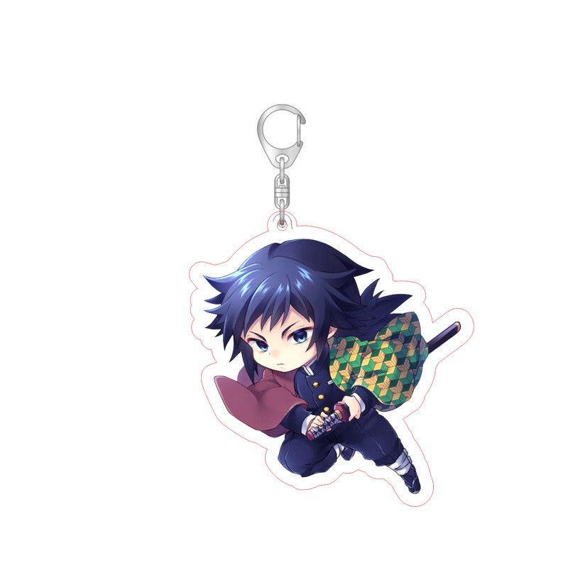 💥Water Hashira Giyu Tomioka Cute Demon Slayer Keychain Cartoon Acrylic ...