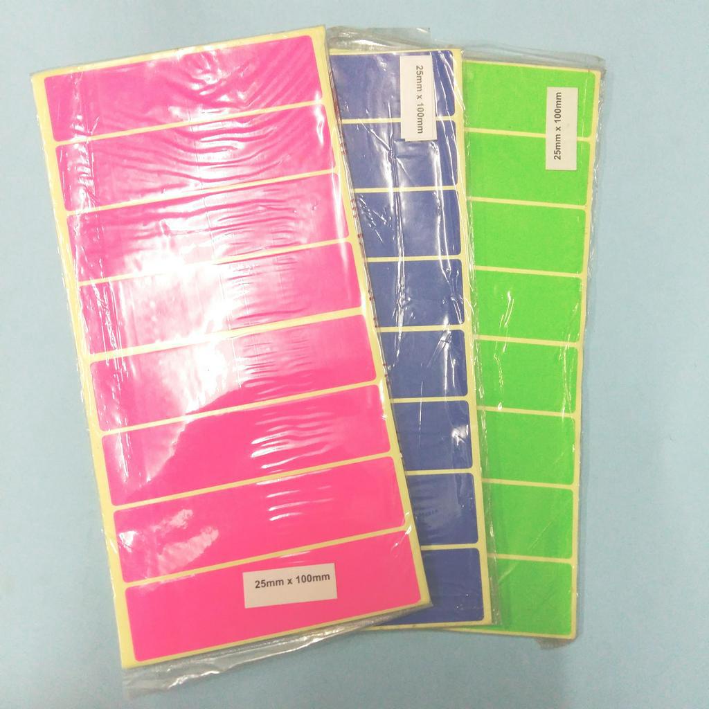 Rectangle Sticker Label 25mm x 100mm | Shopee Malaysia