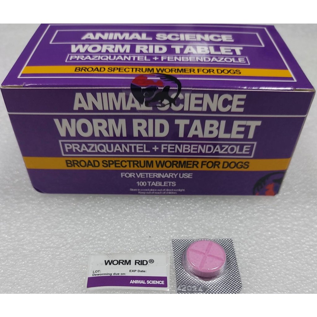 WORM RID ANIMAL SCIENCE BROAD SPECTRUM TABLET DEWORMER SOLD PER PC ...