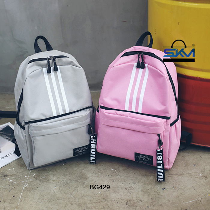 SKM Unisex Style Canvas School Backpack BG429 Beg Sekolah | Shopee Malaysia