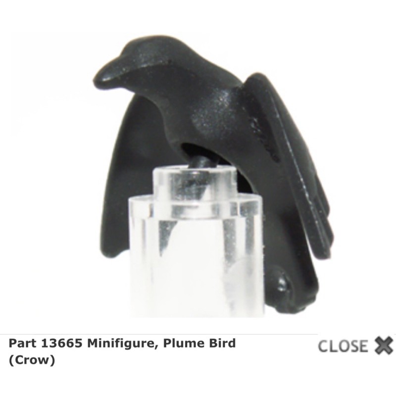 Lego Crow Black / Plume Bird / Raven ( 13665 ) discontinued original ...