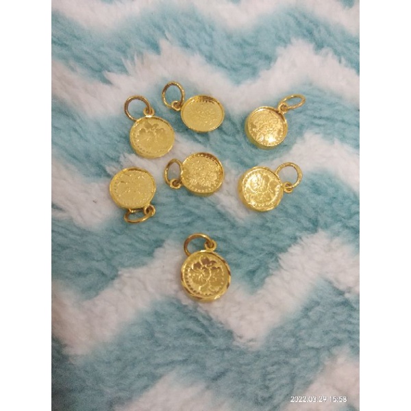 Loket emas bunga raya / Loket duit syiling bajet 916 | Shopee Malaysia