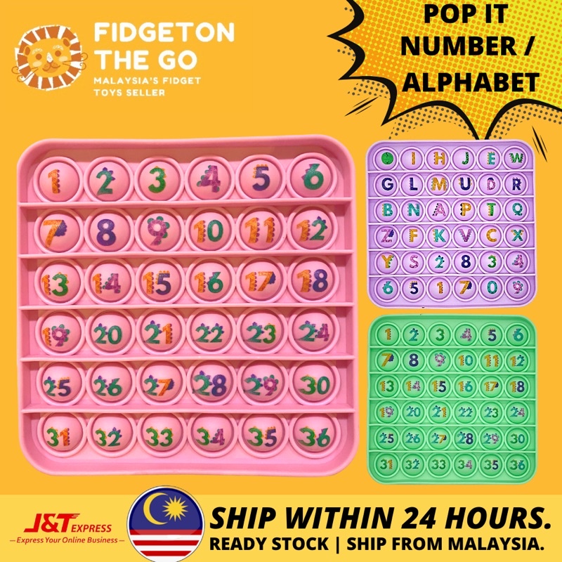 [SHIPS IN 24 HRS ] POP IT ALPHABET NUMBER / POP IT MURAH / POP IT MURAH ...