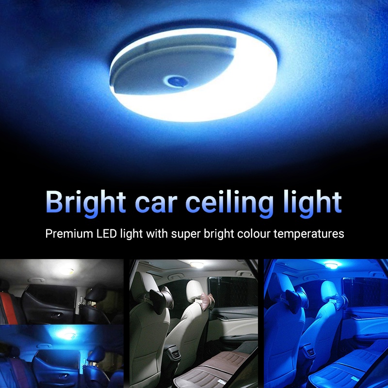 1PC USB Rechargeable Car Interior Dome Lamp Roof Ceiling Reading ...