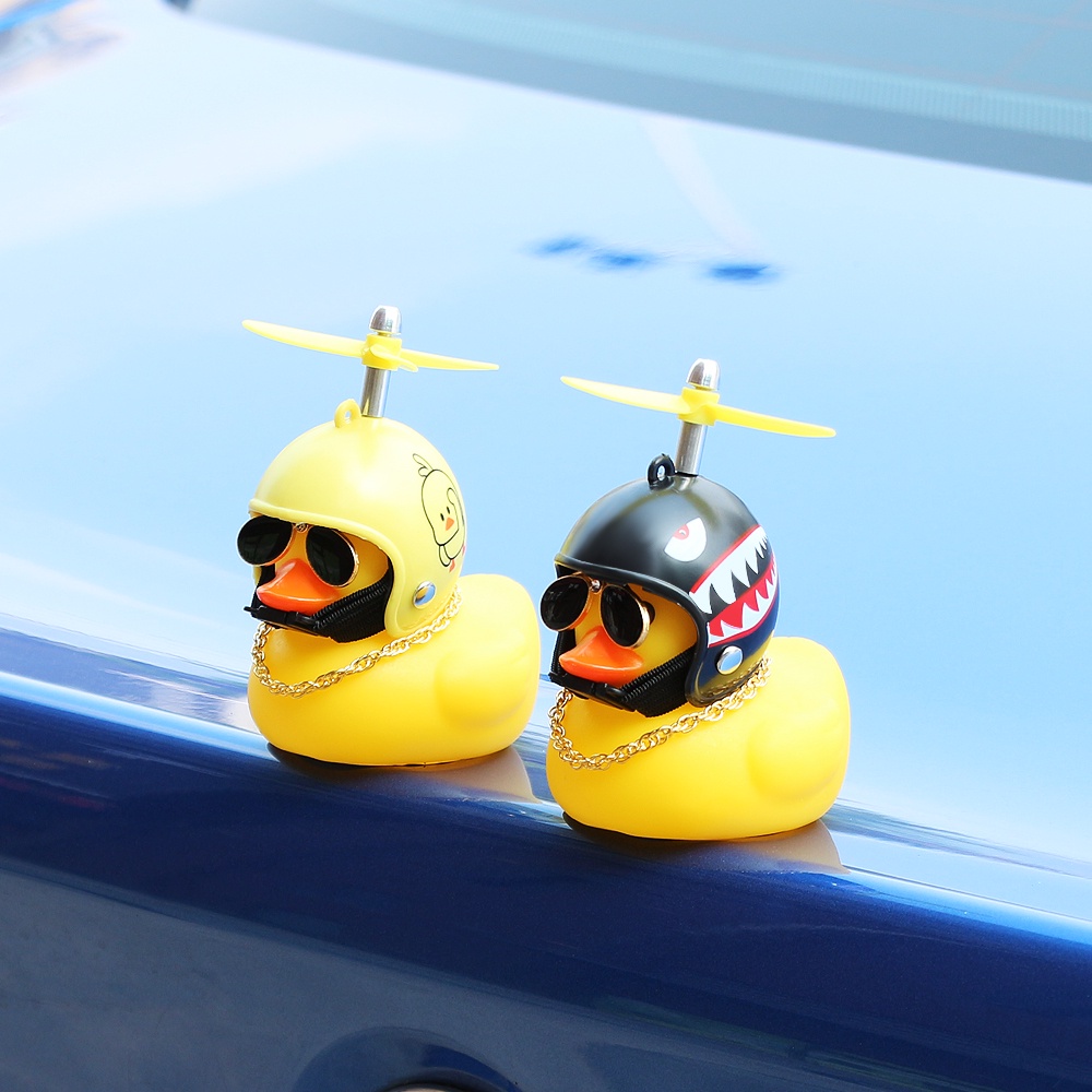 Car Motor Decoration Yellow Duck Helmet Itik Kuning Car Interior ...