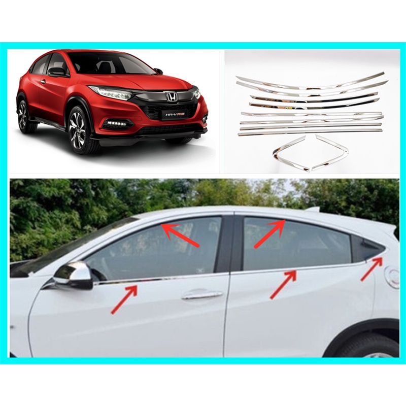HONDA HRV(HR-V) 2014-2022 WINDOW MOULDING CHROME/WINDOW TRIM LINING/ 10 ...