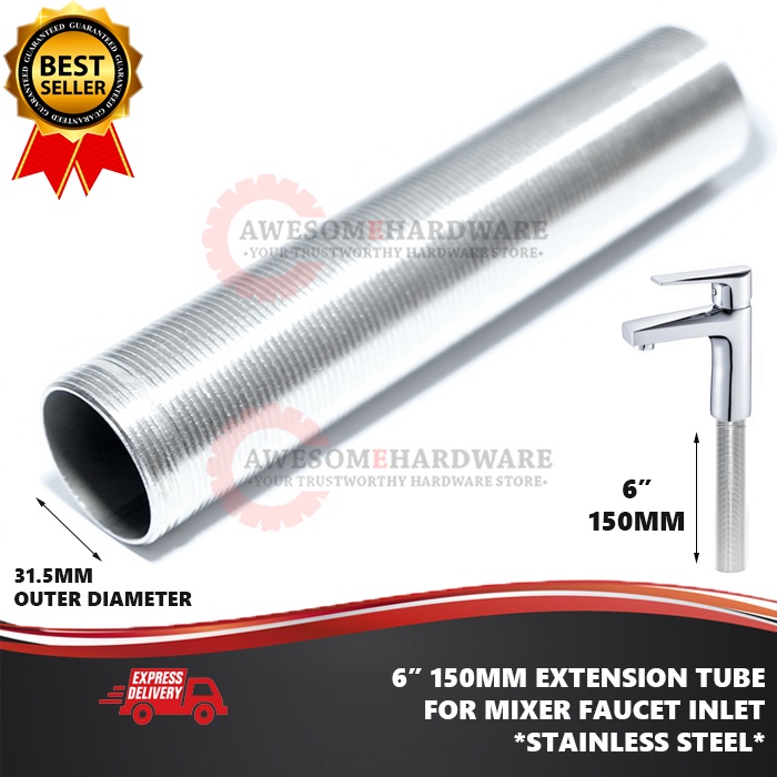 (4'', 6'') MIXER WATER TAP FAUCET INLET EXTENSION TUBE HOT AND COLD ...