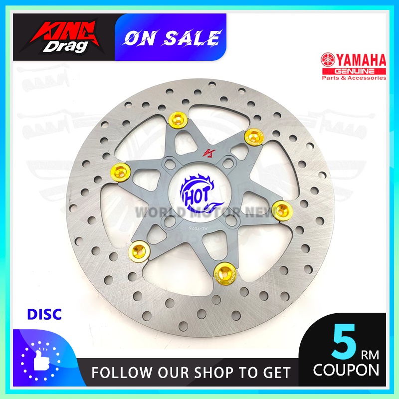 KINGDRAG DISC PLATE 245MM YAMAHA 4 LOBANG RACING DISK BREAK BREK PIRING ...