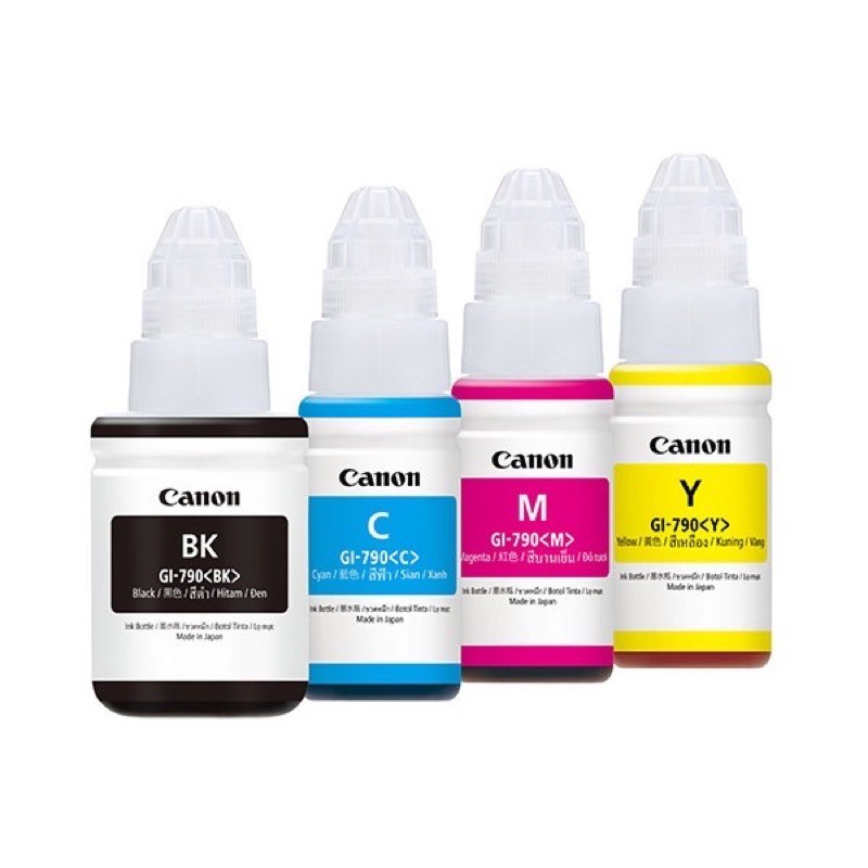 CANON PIXMA GI-790BK,GI-790M,GI-790Y,GI-790C .100% AUTHENTIC | Shopee ...