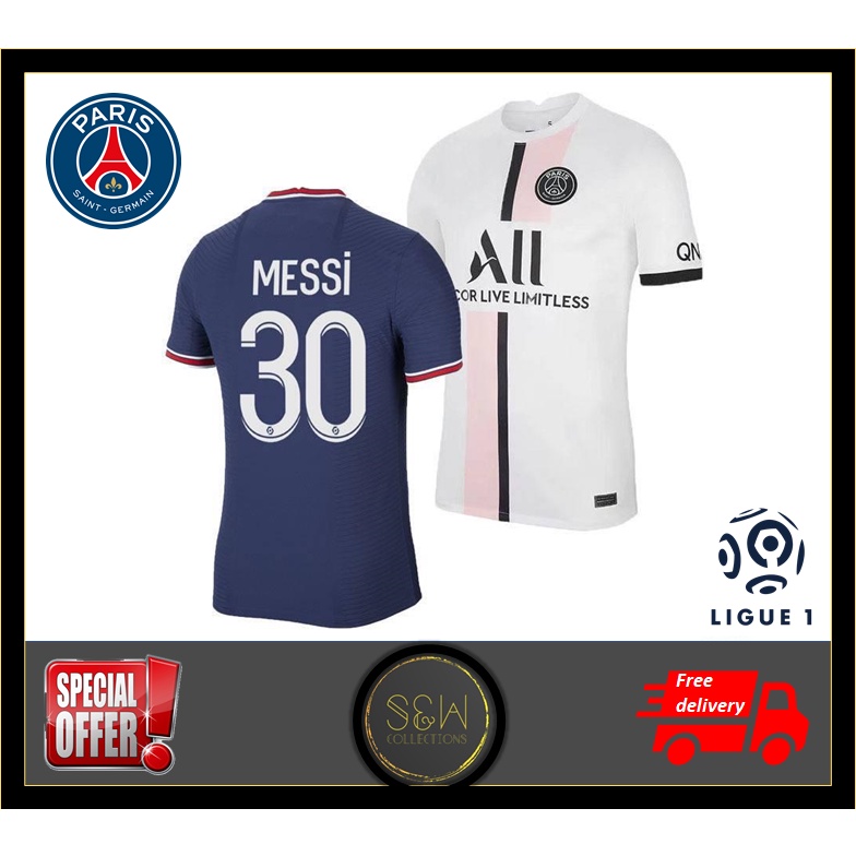 (Ready stock) Messi PSG Home/Away 2021/2022 Jersey | Shopee Malaysia