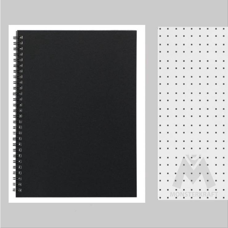 Notebook Murah A4 A5 Sketch Book Spiral Wire O Planner Journal Black ...