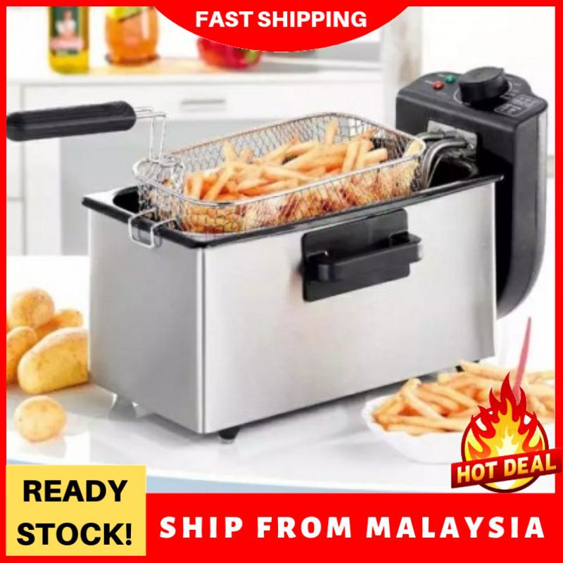 🔥[READY STOCK] 🔥3 LITER HOME USE ELECTRIC DEEP FRYER (3KG) 🔥 | Shopee ...