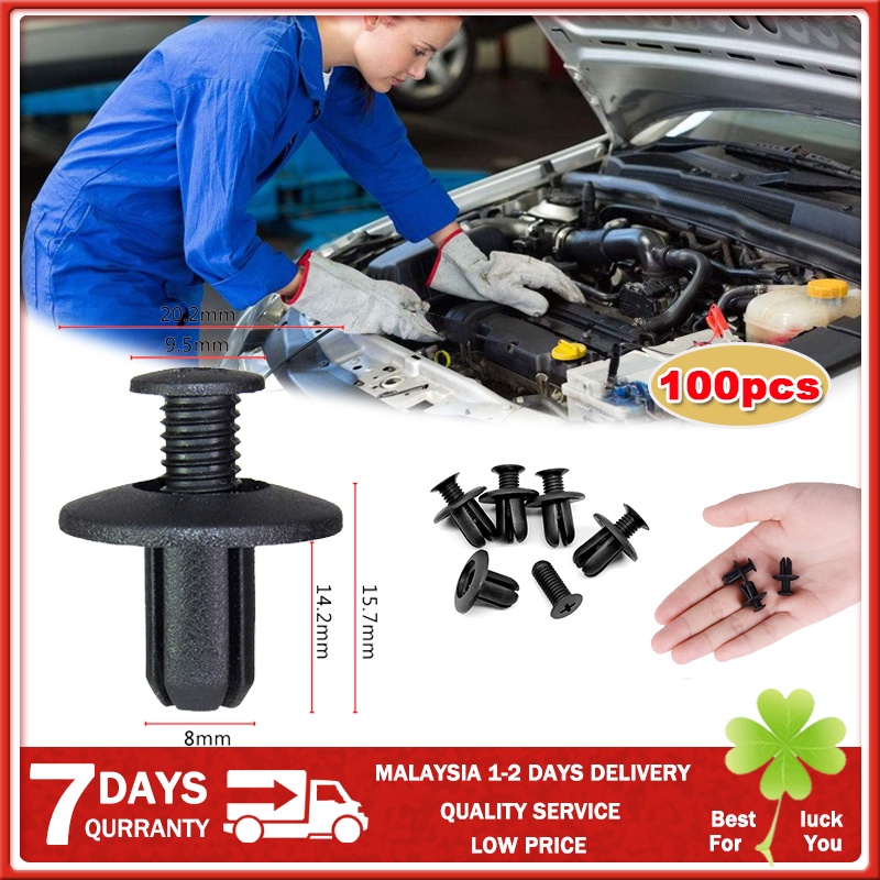 100pcs car Clip rivet bumper fender plastic trim fastener Retainer ...