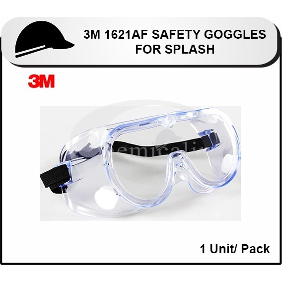 Safety Goggles Clear 3M 1621AF Anti Fog Transparent Eye Protection ...