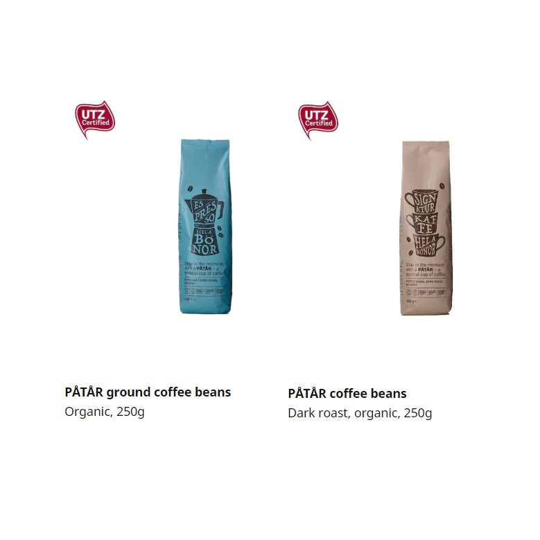 IKEA PATAR Espresso / Signature Organic Ground Coffee Beans/Arabica ...