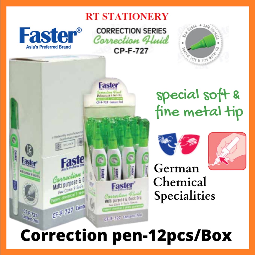 Faster Liquid Paper - 7ml (CFF727) Liquid Paper Student School Office ...