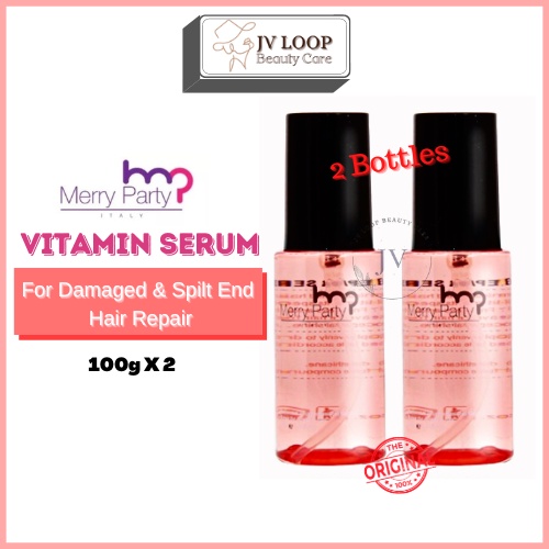 MERRY PARTY MP 𝐕𝐢𝐭𝐚𝐦𝐢𝐧 𝐒𝐞𝐫𝐮𝐦 𝐑𝐞𝐩𝐚𝐢𝐫 (𝟐 𝐁𝐨𝐭𝐭𝐥𝐞𝐬) /Serum Rambut 100g X 2 ...