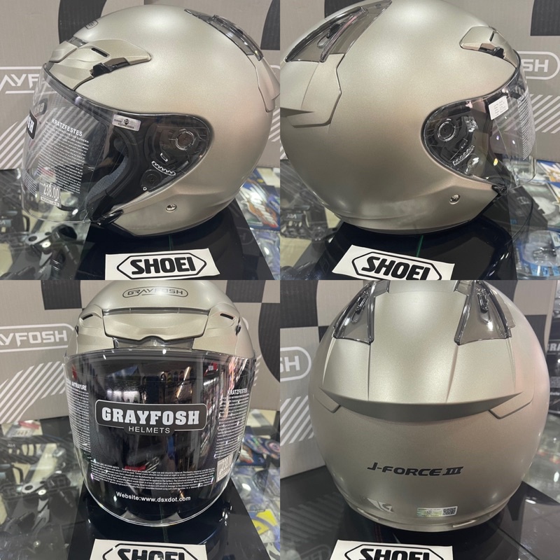 GRAYFOSH SHOEI J-FORCE 3 JF3 DESIGN HELMET -MATT TITAN GREEN (FOC ...