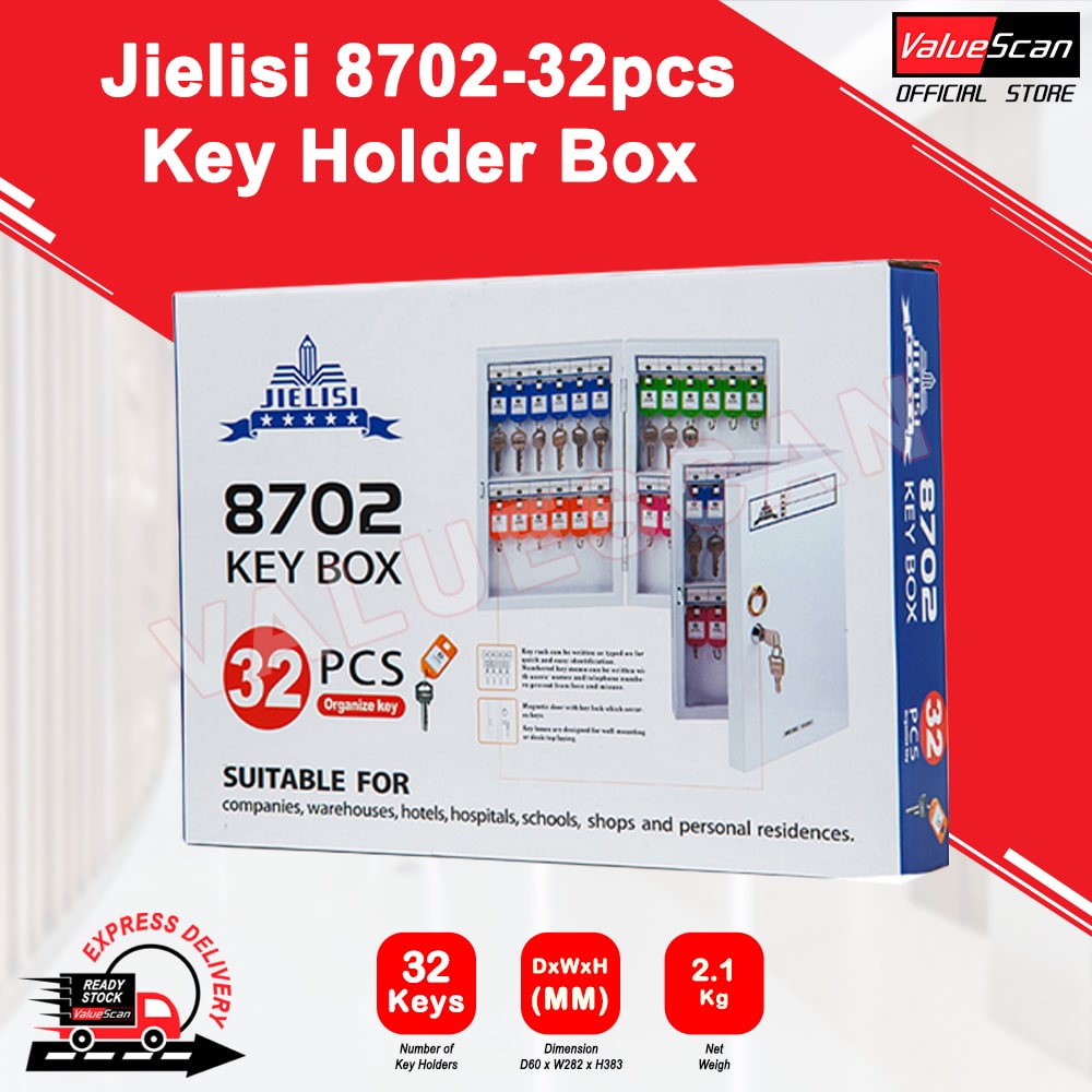 JIELISI 8702 Fully Metal Key Box / Peti Kunci Besi ~High Quality Steel ...