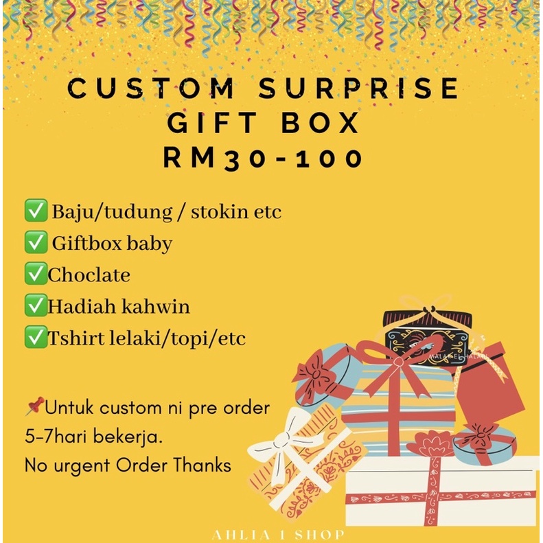 🔥🎁CUSTOM SURPRISE GIFT BOX🎁🔥 | Shopee Malaysia