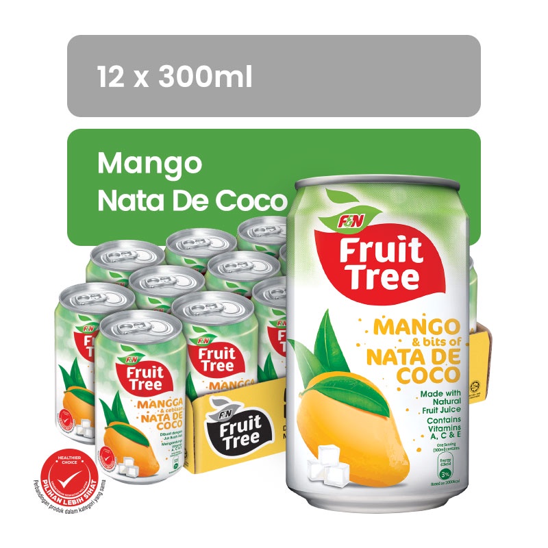 FRUIT TREE Mango Nata De Coco [300ML X 12] | Shopee Malaysia