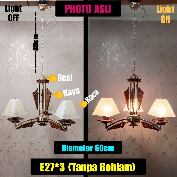 LAYAR 3 Branch Pinisi Ship Screen Model Hanging Lamp | Shopee Malaysia