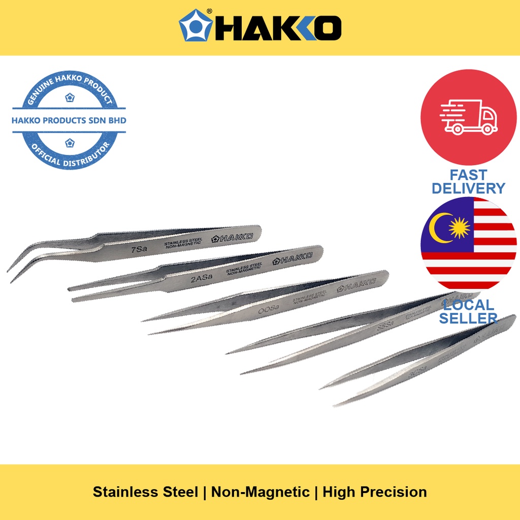 HAKKO OOSA SSSA 3CSA 7SA 2ASA Stainless Steel Tweezers | Hakko Products ...
