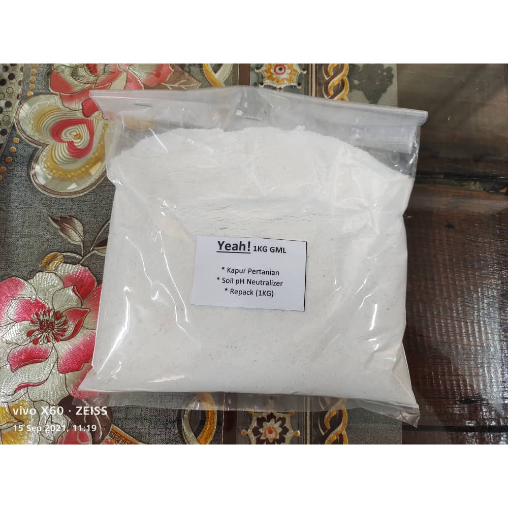 1Kg(HALUS) Kapur Pertanian Dolomite/GML Ground Magnesium Limestone &1KG ...
