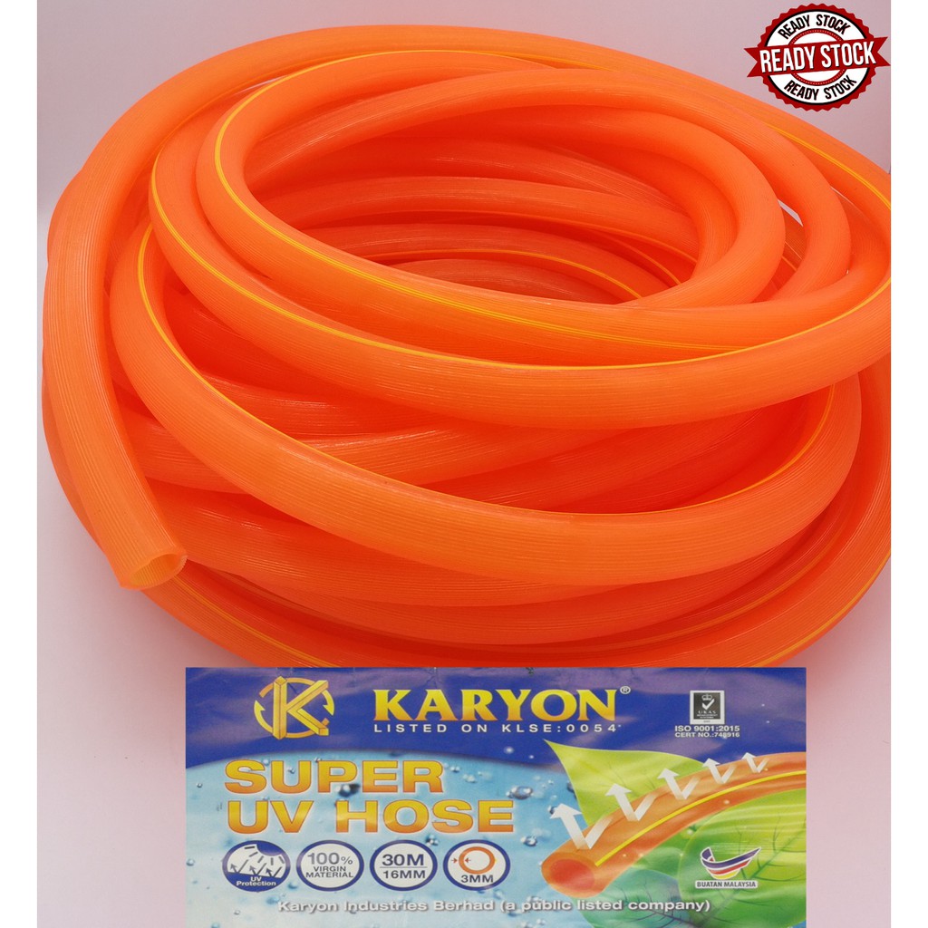 1 METER KARYON 16MM x 3.0MM THICKNESS GARDEN HOSE WATER HOSE PAIP AIR ...