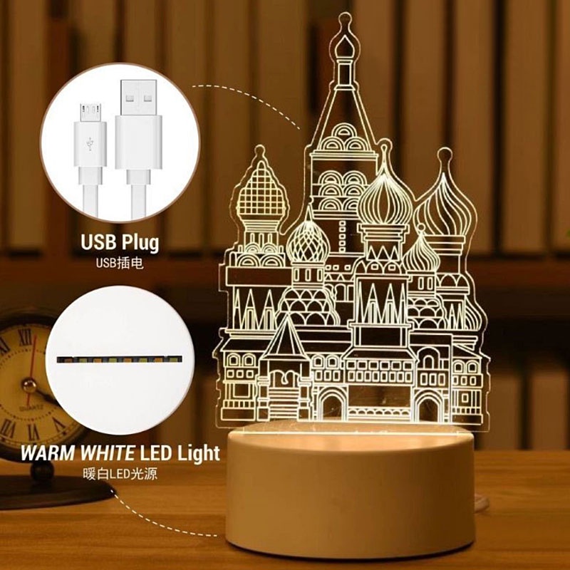Cute Model Design Of 3D LED Acrylic Lamp Decoration Special For Kids ...