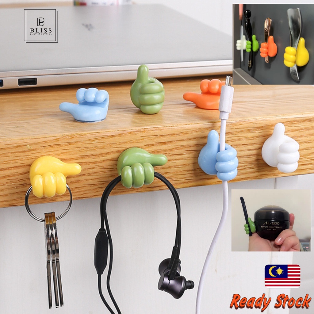 Thumbs Up Like USB Cable Holder Clip Wire Organizer Brush Hanger Good ...