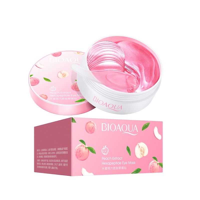 Set of 60 Bioaqua Peach eye masks | Shopee Malaysia