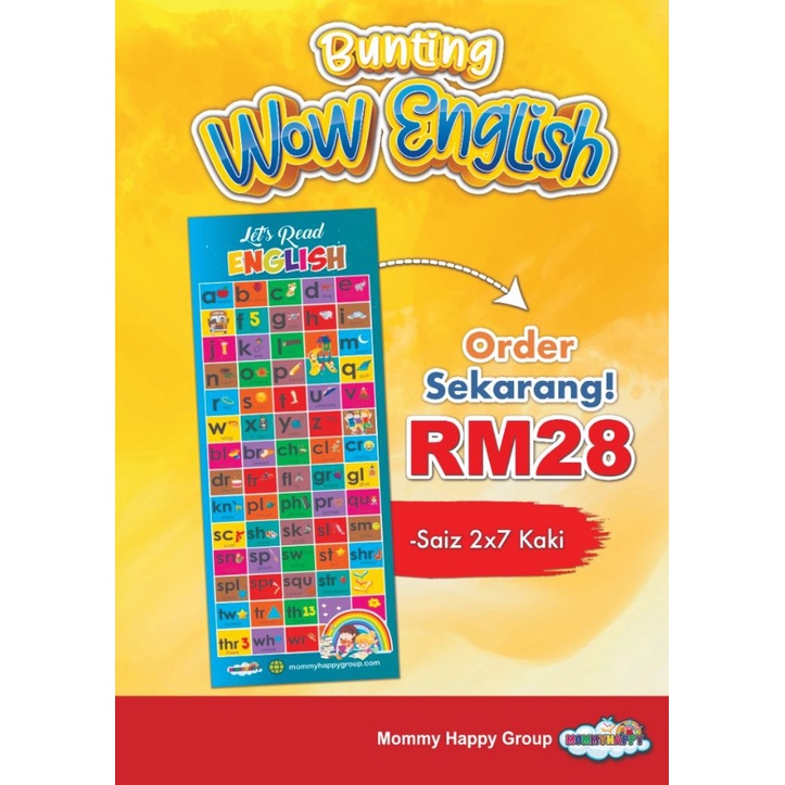 BUNTING WOW ENGLISH (LEARN ENGLISH FUN WAY) PRASEKOLAH | Shopee Malaysia