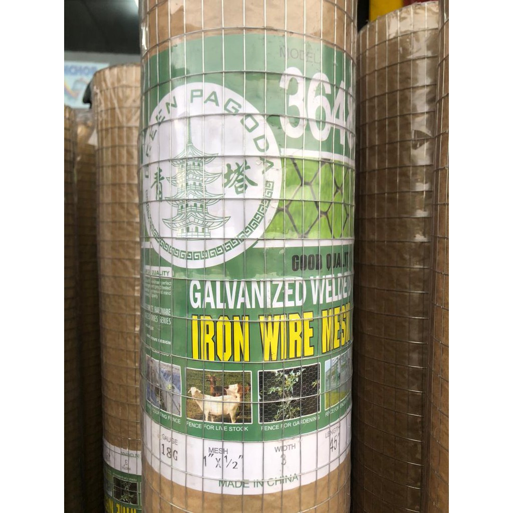 45KAKI PER ROLL DAWAI JARING / GALVANIZED WELDED WIRE MESH NETTING ...