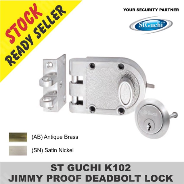 ST GUCHI K102 JIMMY PROOF DEADBOLT LOCK | Shopee Malaysia
