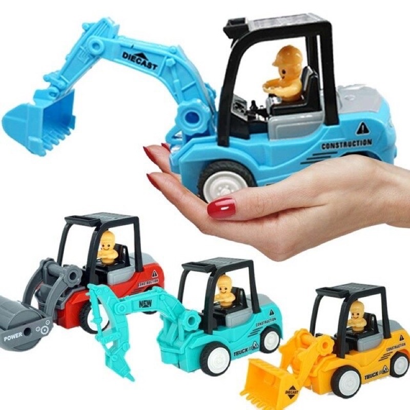 Construction car contains 4 heavy equipment cars | Shopee Malaysia
