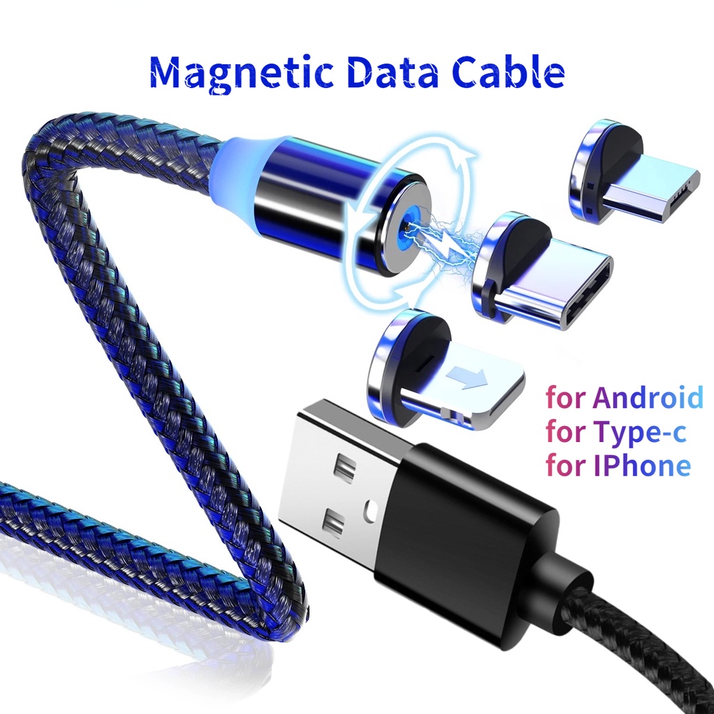 1/2m Round Magnetic Cable with Type C/Micro USB/Plug Interface ...