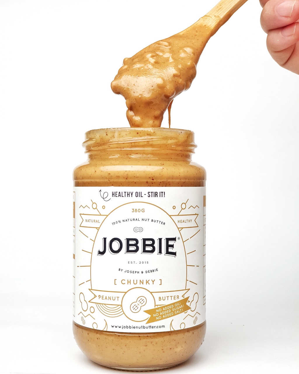 JOBBIE Peanut Butter - Chunky Pure (380g) | Shopee Malaysia
